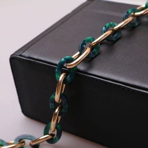 Vintage Resin Bag Chains With Clasps, Fashion Acrylic Purse Chain Strap ...