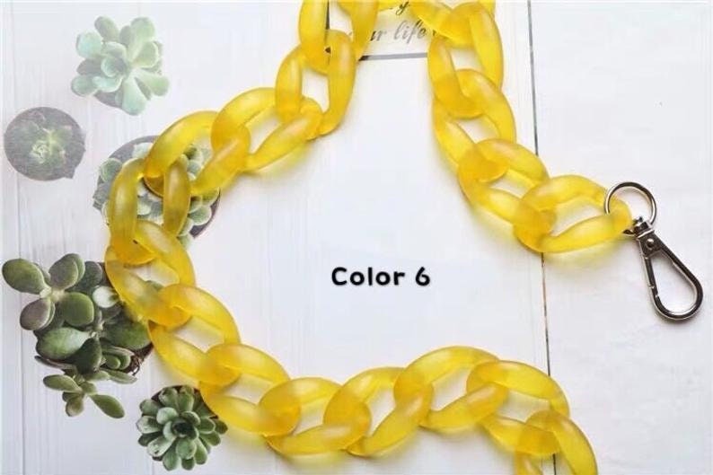 8 Color Acrylic Purse Chain Strap Retro Resin Bag Chain | Etsy