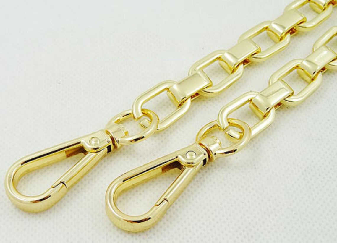 1 Pcs 12mm Golden Bag Chain Metal Clasps Purse Strap Chain | Etsy