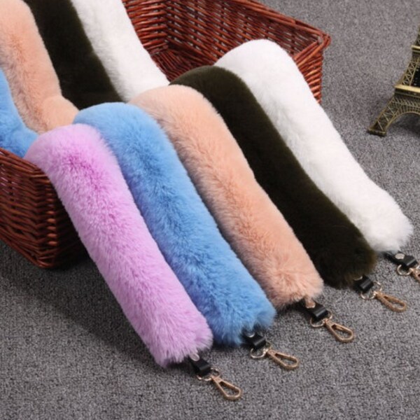 Furry Bag With Leather Strap - Etsy