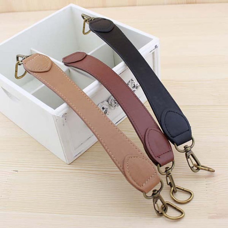 1 Pcs 29cm/11.4 inch PU Leather Handle Metal Bronze Clasps | Etsy