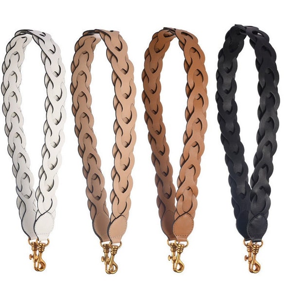 Leather Shoulder Strap Bag Braided - Etsy