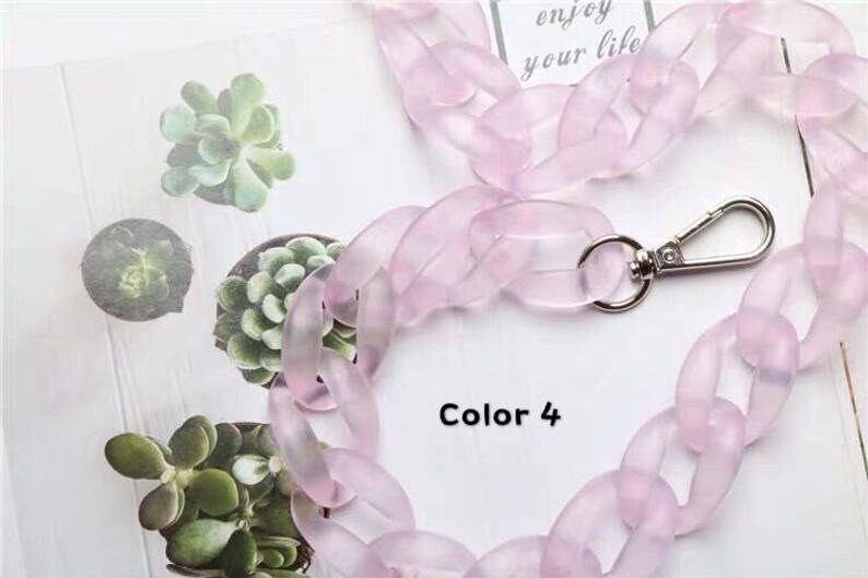 8 Color Acrylic Purse Chain Strap Retro Resin Bag Chain | Etsy