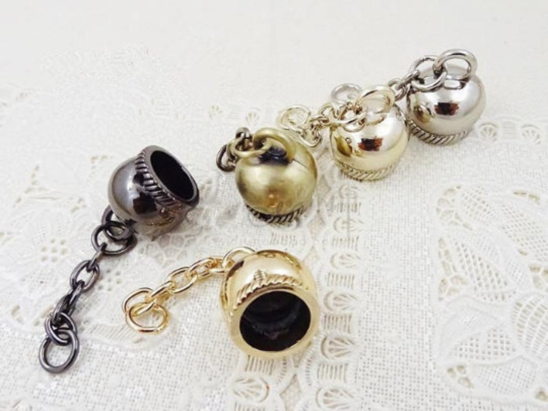 5pcs Inner 1/2inch Metal Cord Cap End Stopper Hardware, Jewelry Pendant ...