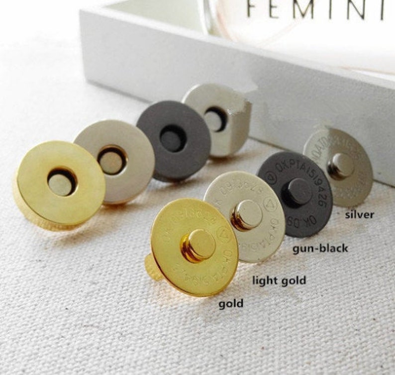 5sets 18mm DIY Magnetic Fastener Snaps Purse Handbag Clasp | Etsy