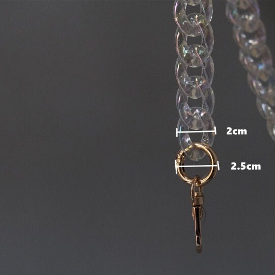 New Vintage Resin AB Rainbow Transparent Acrylic Purse Chain - Etsy