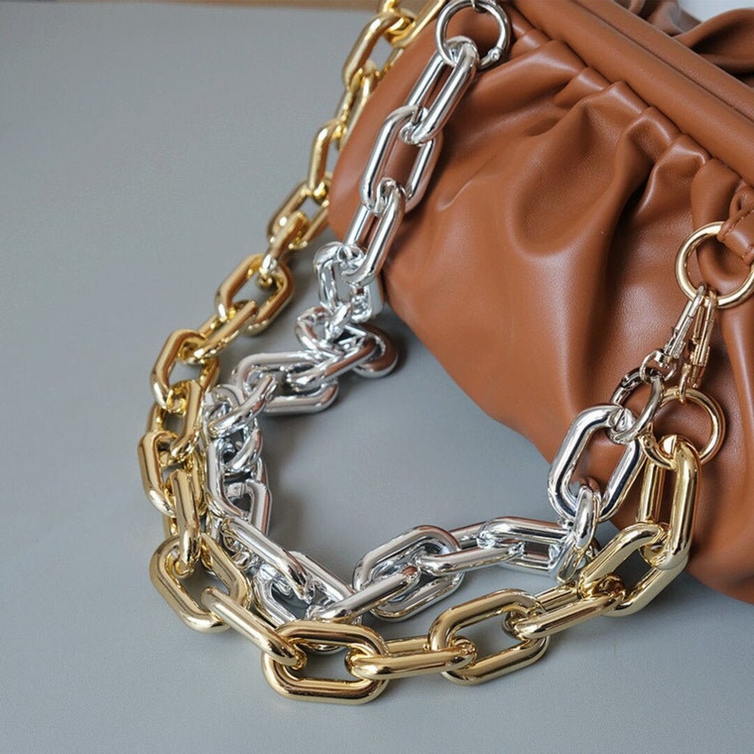 25mm Width High Quality Acrylic Purse Chain Strap, Gold Handle Chain ...