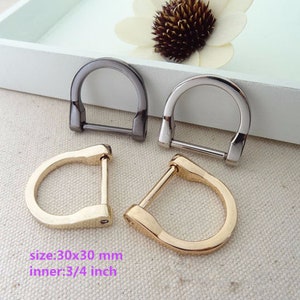 4pcs 30x30mm Gold D-rings Removable Screw Accessories Spring Ring ...