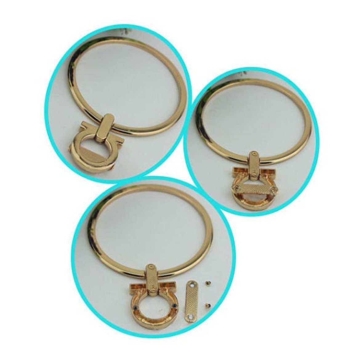 1pair Metal Purse Handles Handbag Handbars Handcraft Leather | Etsy