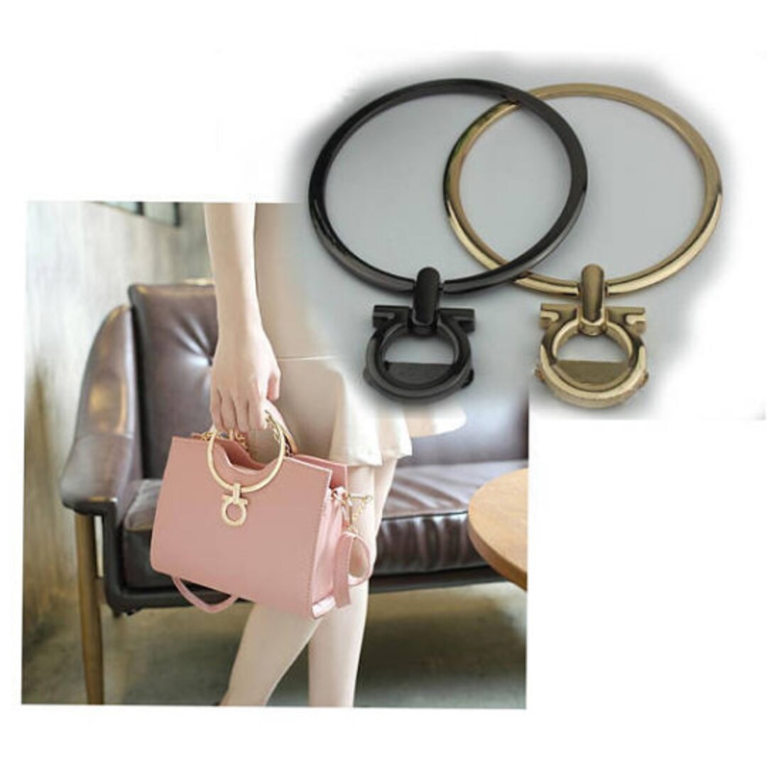 1pair Metal Purse Handles, Handbag Handbars, Handcraft Leather Fabric ...