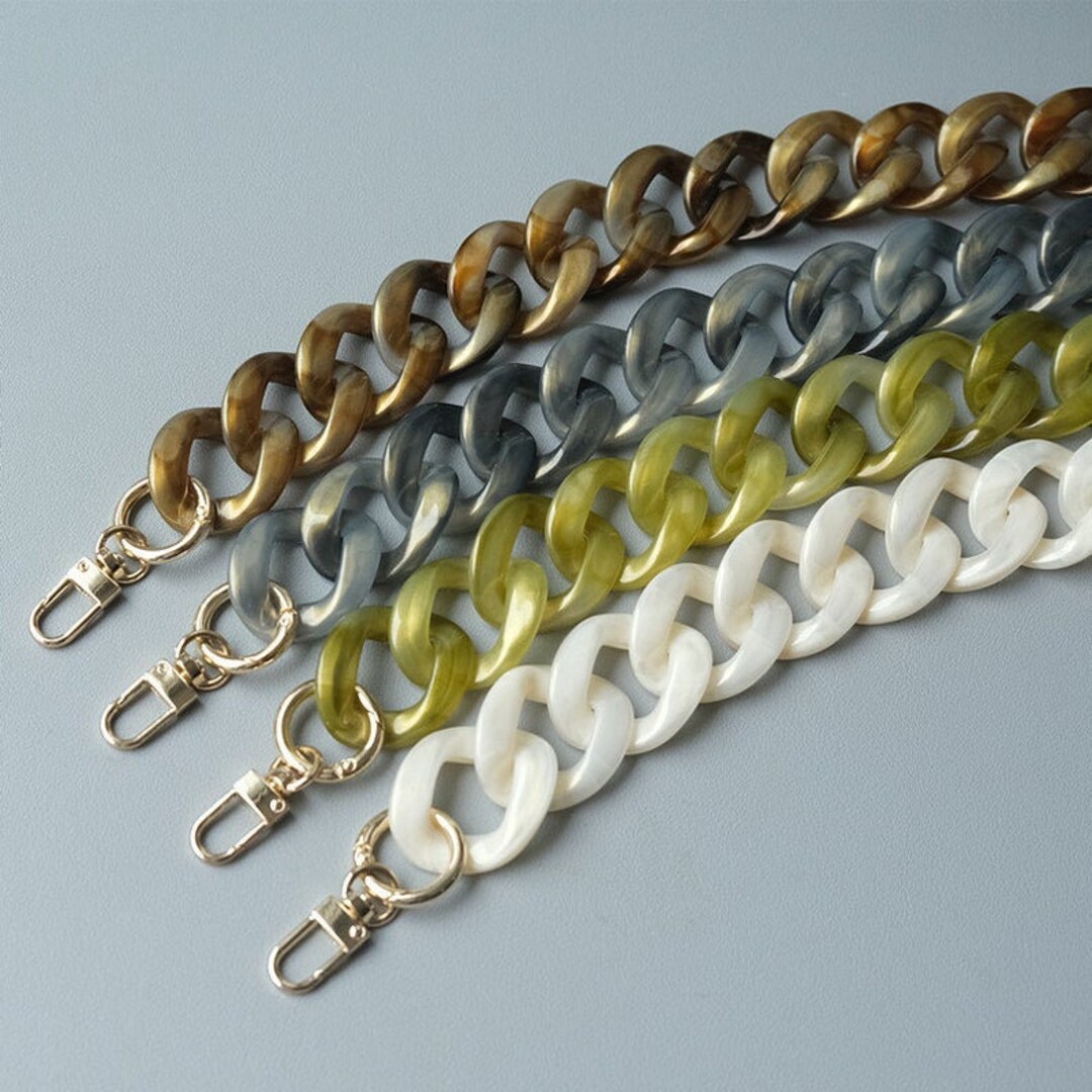 Fashion Acrylic Bag Chains, Vintage Resin Purse Chain Strap, Shoulder ...
