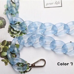 8 Color Acrylic Purse Chain Strap Retro Resin Bag Chain | Etsy