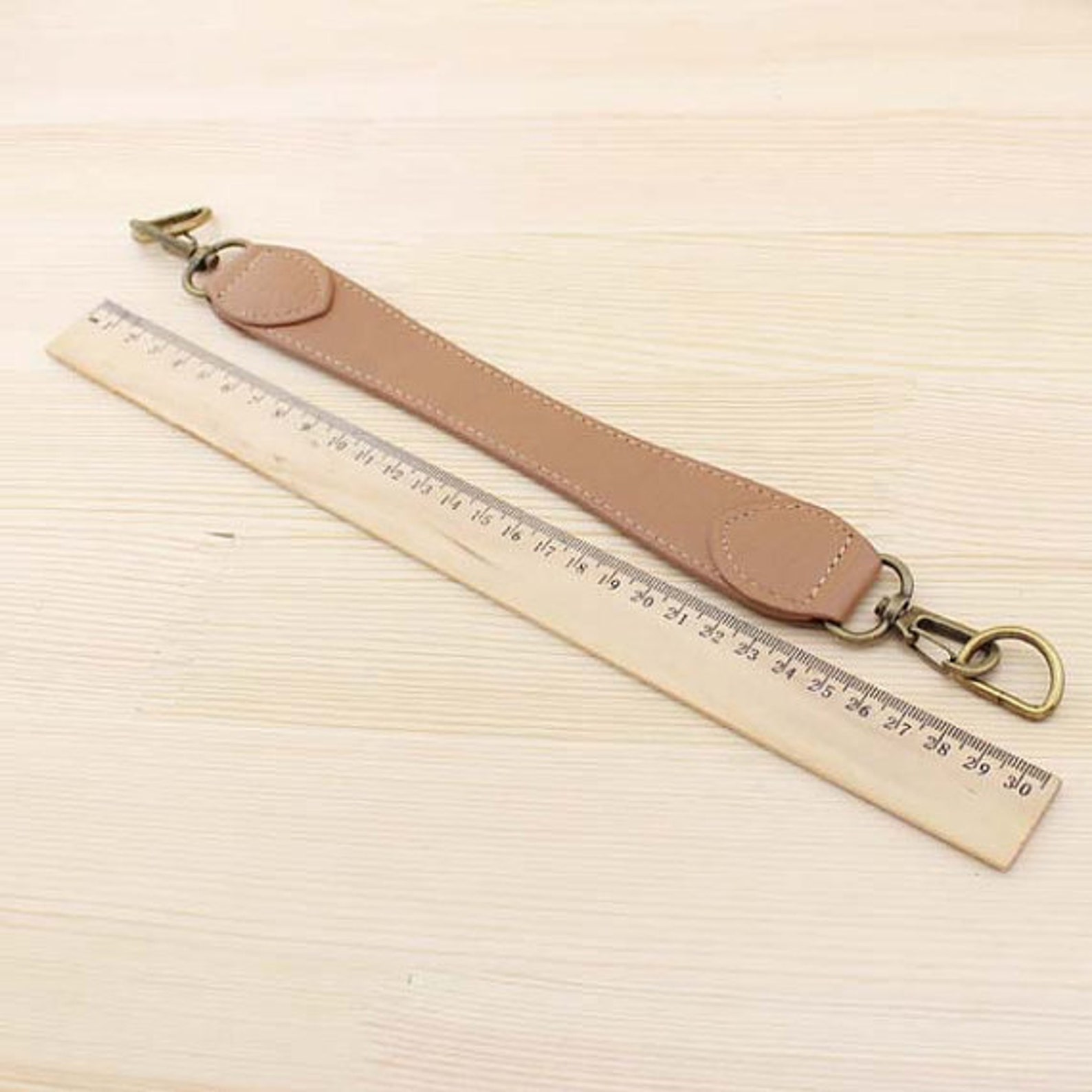 1 Pcs 29cm/11.4 inch PU Leather Handle Metal Bronze Clasps | Etsy