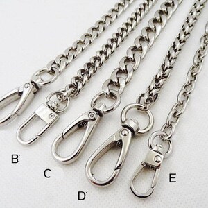 1 Pcs Silver Bag Chain, Metal Clasps Purse Strap Chain, Shoulder Bag ...