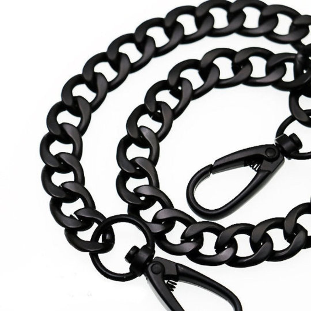12mm Matte Black Purse Chain Strap, Bag Handle Chain, Crossbody Handbag ...