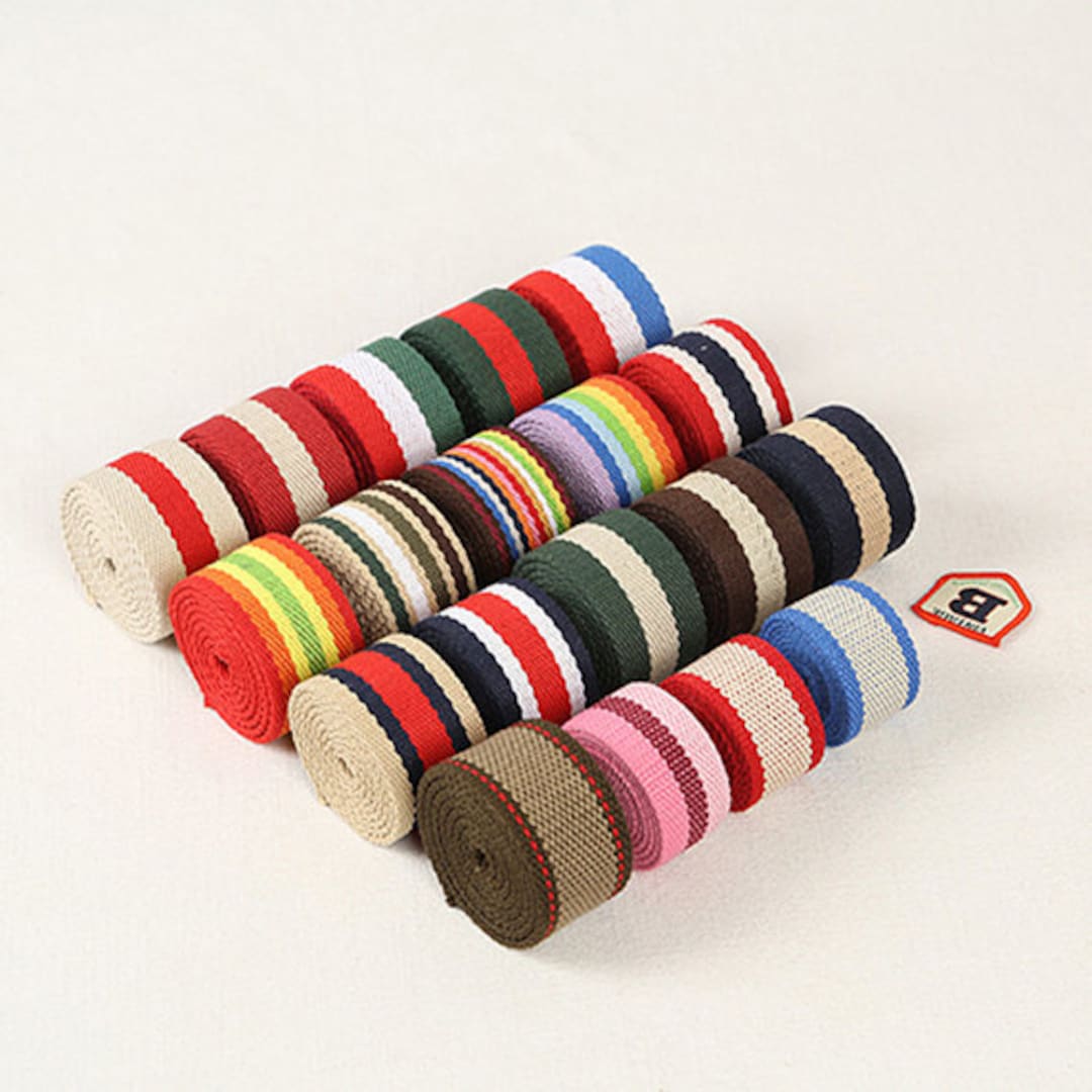 5 Yards,3.8cm/1.5 Inch, DIY Strap Tape, Thick Woven Cotton Canvas ...