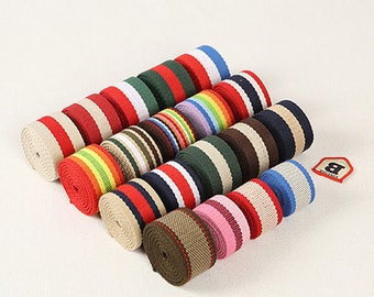 5 Yards, 1 Inch Width, DIY Strap Tape, Thick Woven Cotton Canvas ...