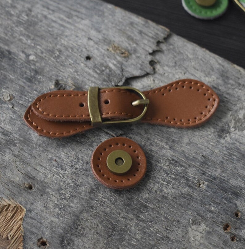1set Genuine Leather Bag Belt Buckles Brushed Brass Handbag - Etsy