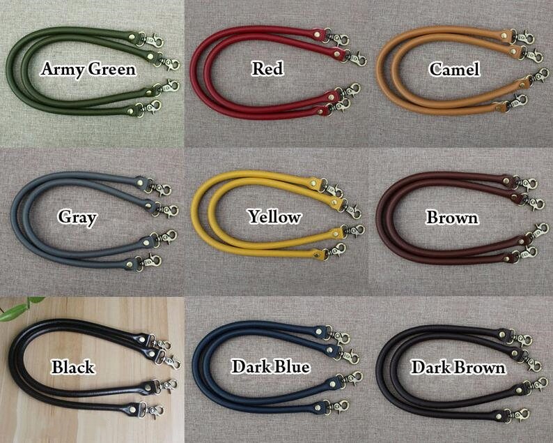 A Pair of Leather Bag Handles 55cm Handbag Handle Clasps | Etsy