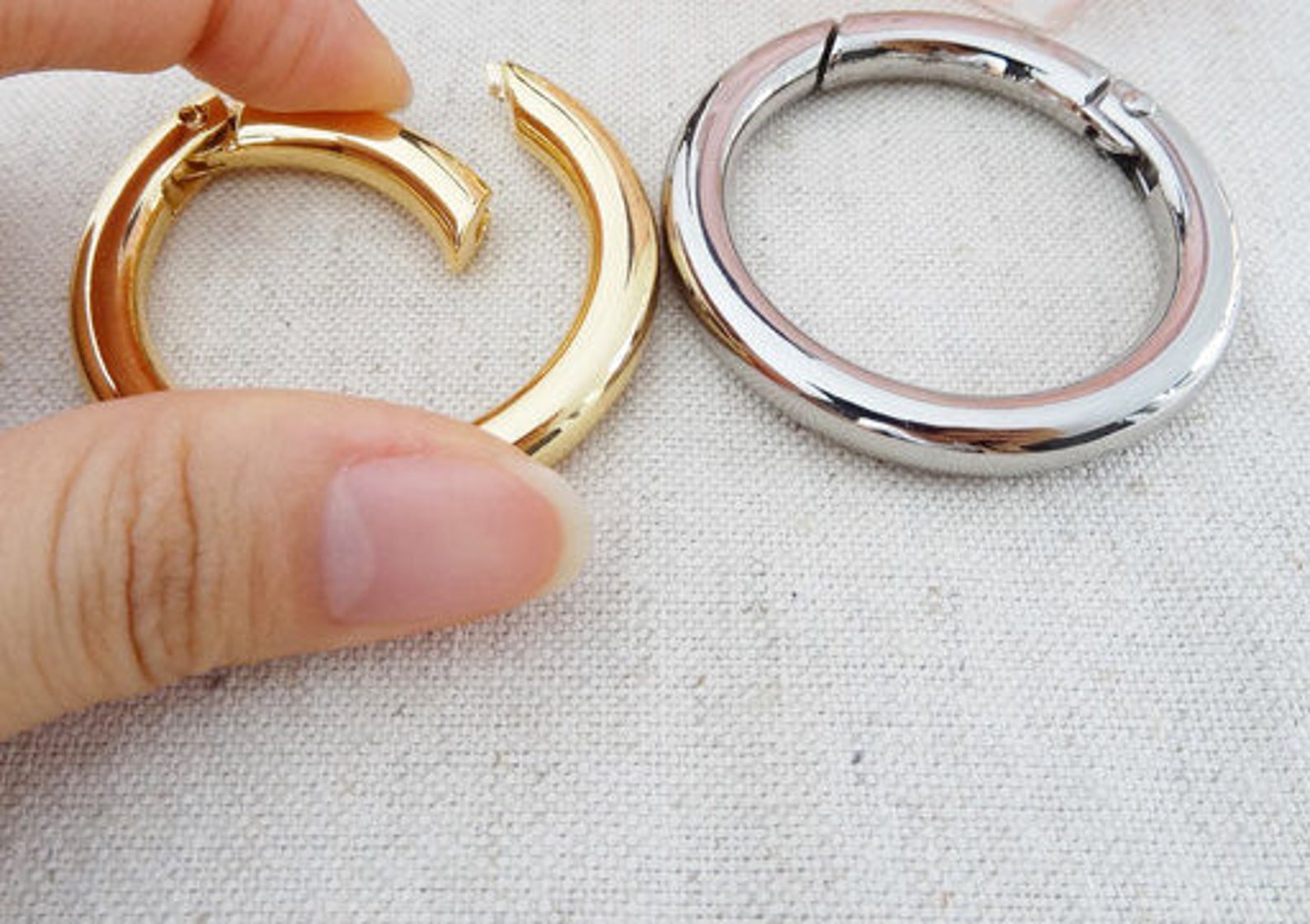 4 Pcs Inner 32mm Metal Spring Ring Clasps Round Strap Buckle - Etsy