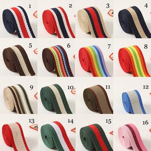 5 Yards,3.8cm/1.5 Inch, DIY Strap Tape, Thick Woven Cotton Canvas ...