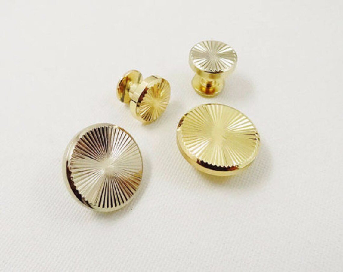 4 sets 10mm/15mm Gold Embossed Screw Rivets Studs Craft | Etsy
