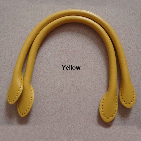 A Pair of Leather Bag Handles 37cm Handbag Handle Round End | Etsy