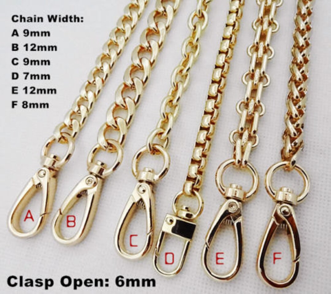 1 Pcs Gold Chain Metal Snap Clasps Purse Strap Chain - Etsy