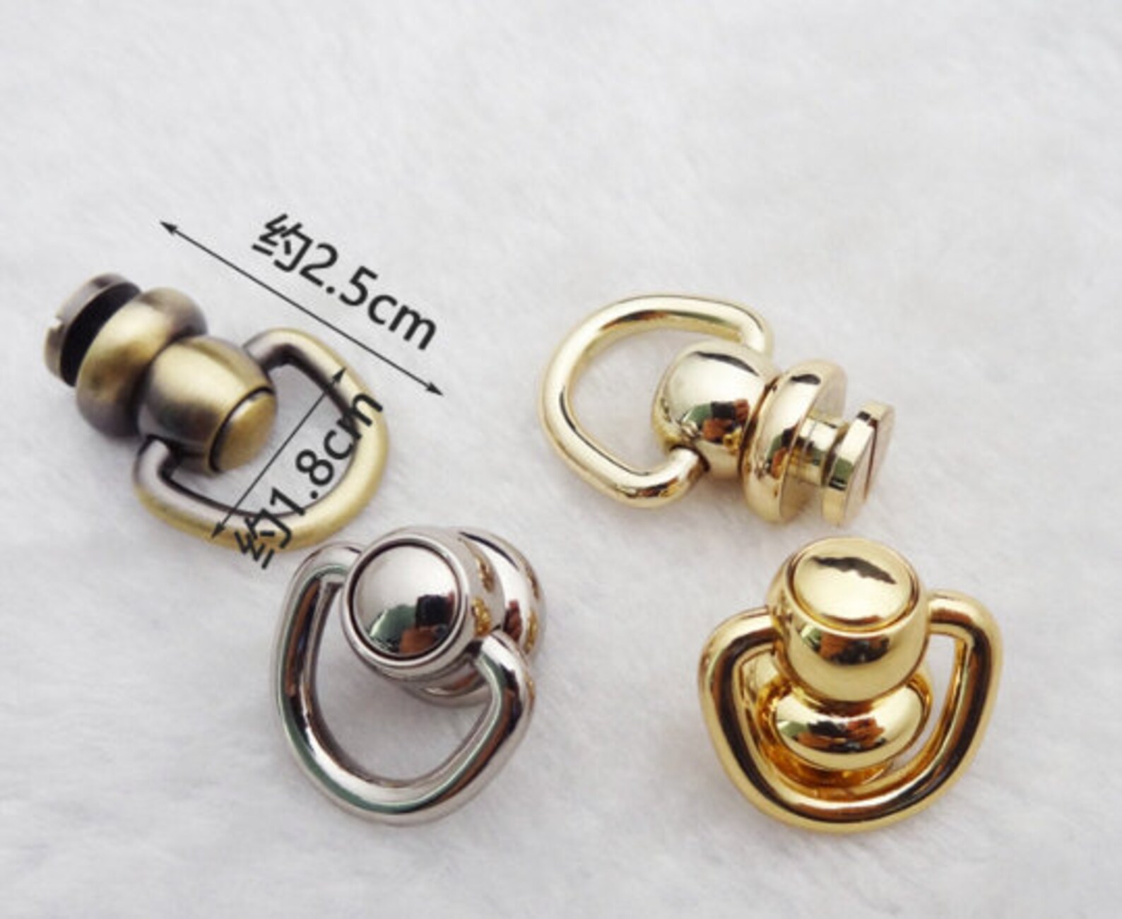 2 Pcs Full Copper Bag Buckle Fix Buckle Gold Securing Clasps - Etsy