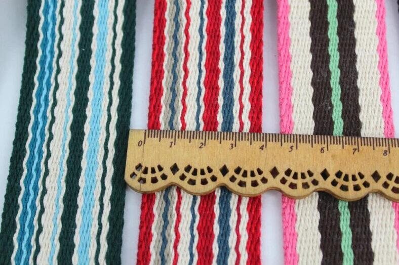 1 1/2 Inch Wide Stripe Woven Cotton Webbing for Totes and Bag - Etsy