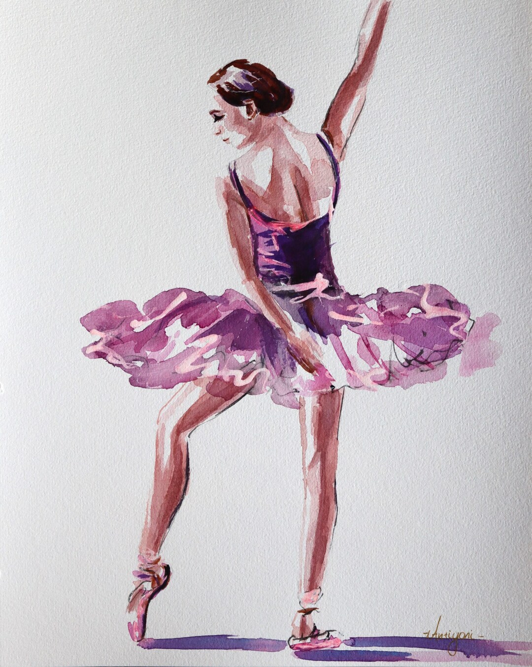 Ballerina Watercolor Painting,ballet Art,original Ballerina Art,ballet ...