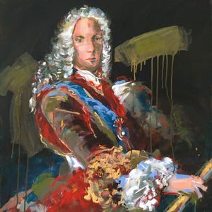 Original Man Painting on Canvas,man Wall Art,baroque Portrait,altered ...