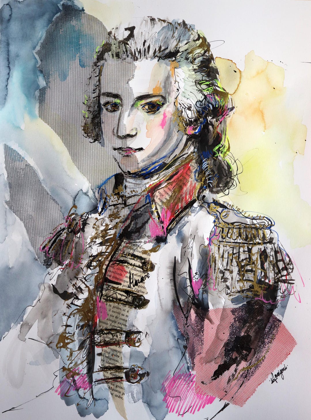 Mozart Portrait ,wolfgang Amadeus Mozart Portrait, Composer Portait ...