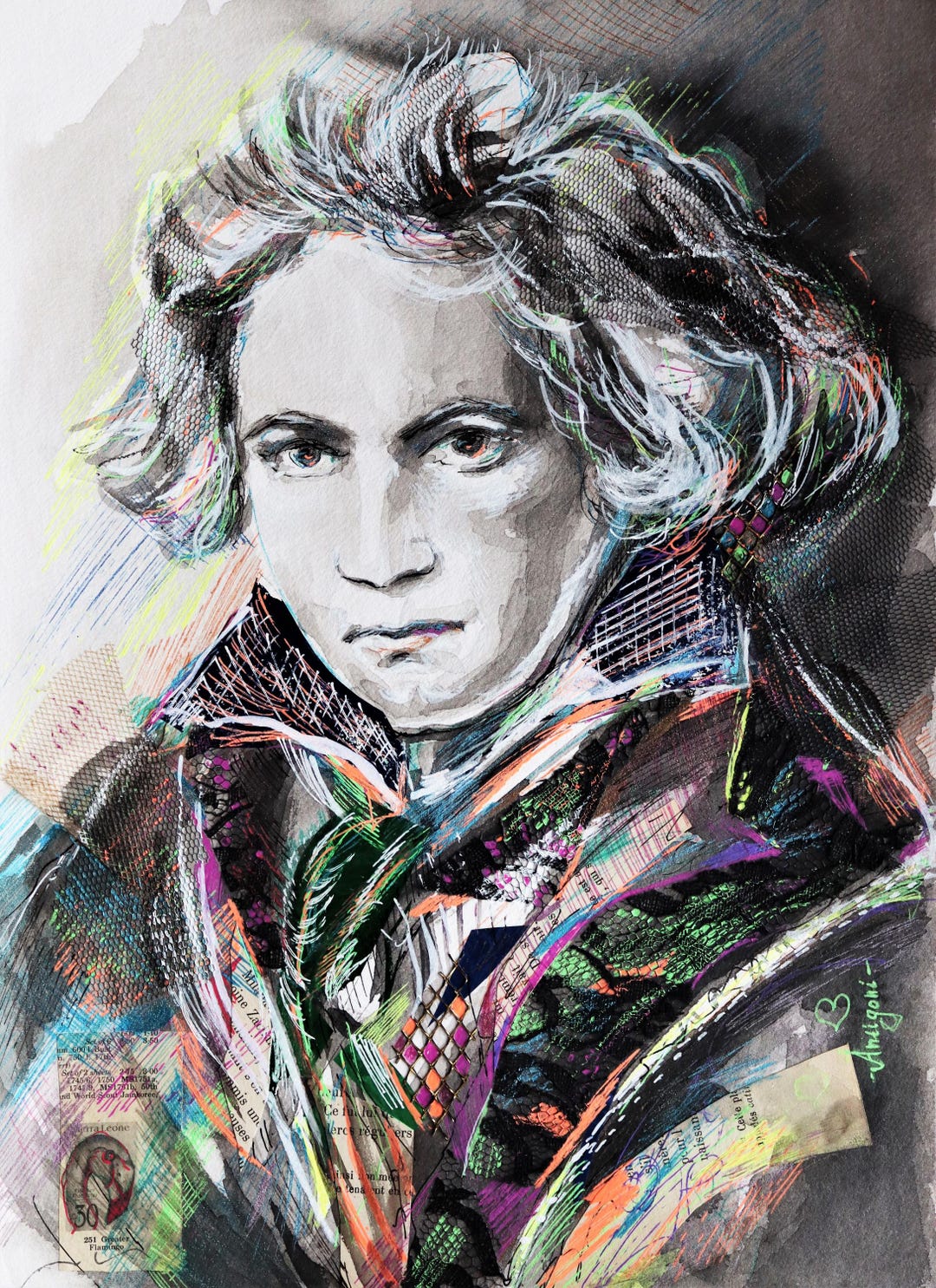 Ludwig Van Beethoven,composer Portait, Beethovenpaintingbeethoven ...