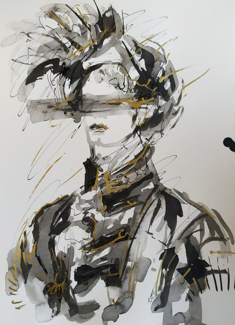 Inspired by Old Masters,altered Ink Drawing,man Drawing,rococo Drawing ...