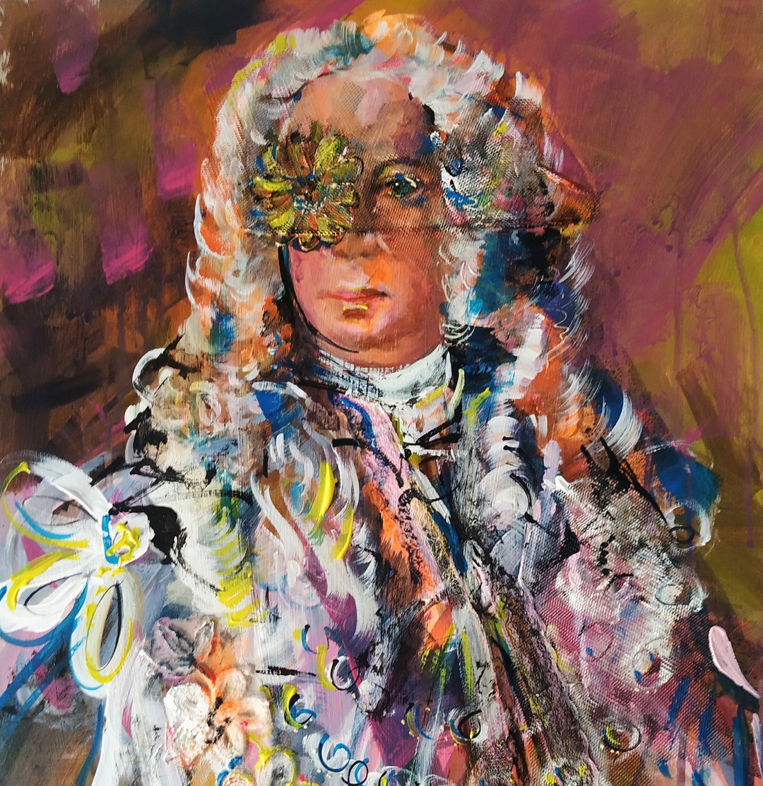 Homage to Old Masters,altered Man Portrait,baroque Painting,maximal Art ...