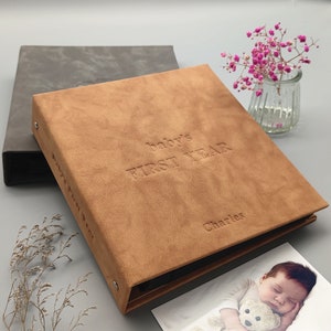 Personalized Baby Memory Book & Baby Photo Album, Baby Shower Gift for ...