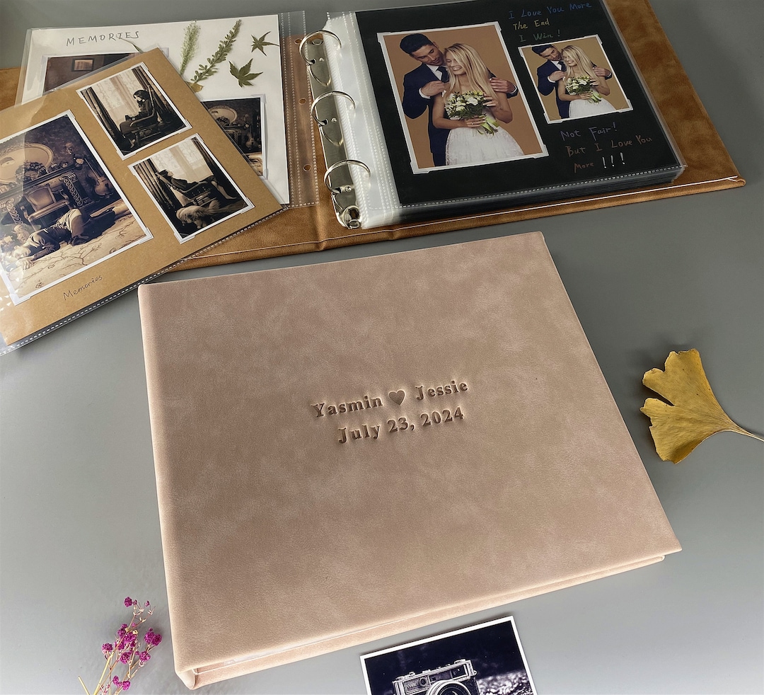 Personalized Photo Memory Book. Refillable Photo Album. Handmade ...