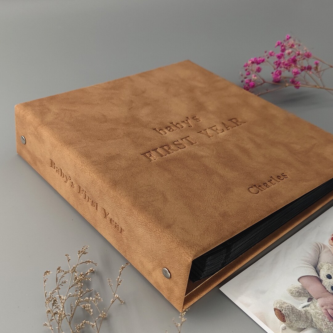 Personalized Baby Memory Book & Baby Photo Album, Baby Shower Gift for ...