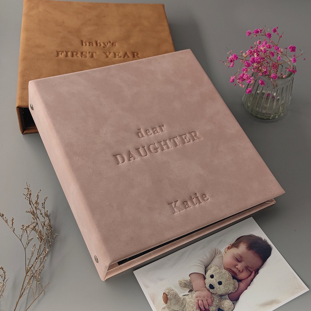 Personalized Baby Photo Album, Baby Girl Gift for New Parent, Childhood ...