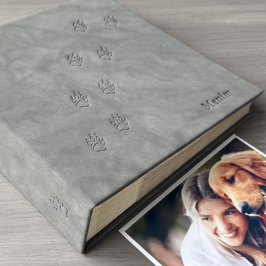 Pet Keepsake Photo Album, Custom Dog and Cat Album for 4x6/5x7 Photos ...