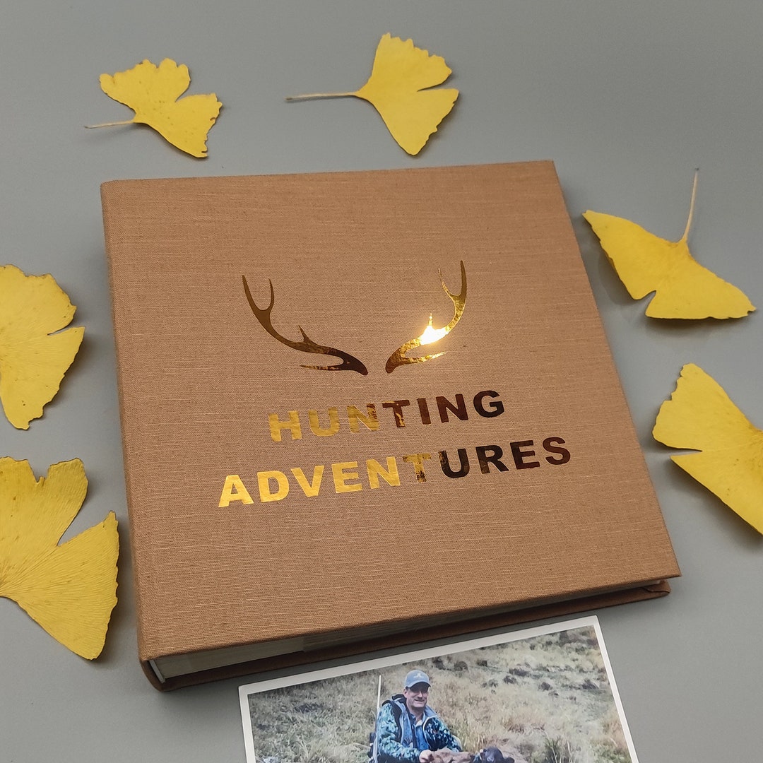 Personalized Linen Photo Album, Slip in Photo Album, Hunting Fishing ...