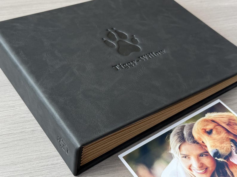 Custom Pet Photo Album, Personalized Dog and Cat Album , Scrapbook ...