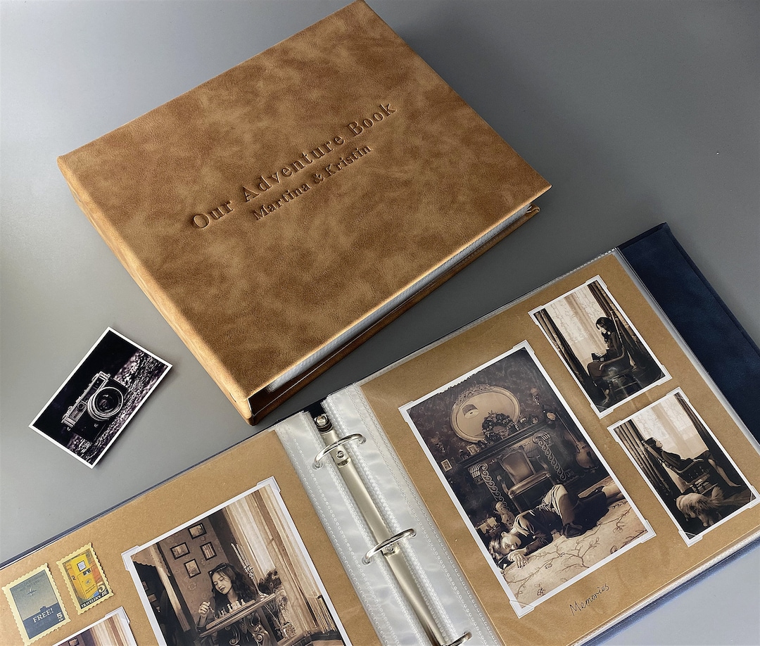 Personalized Scrapbook Album With Transparent Plastic Sleeves, Ring ...