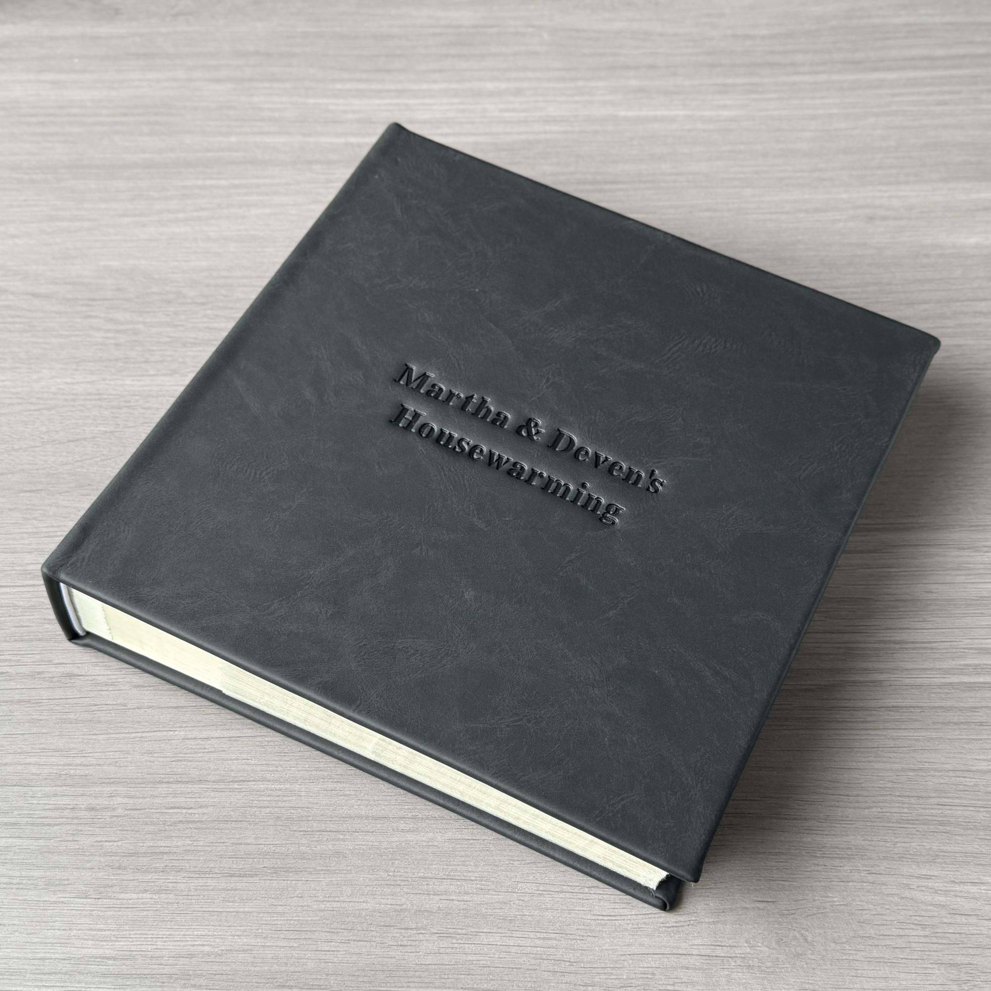 Personalized Photo Album for 4x6 Photos, PU Leather Picture Album With ...