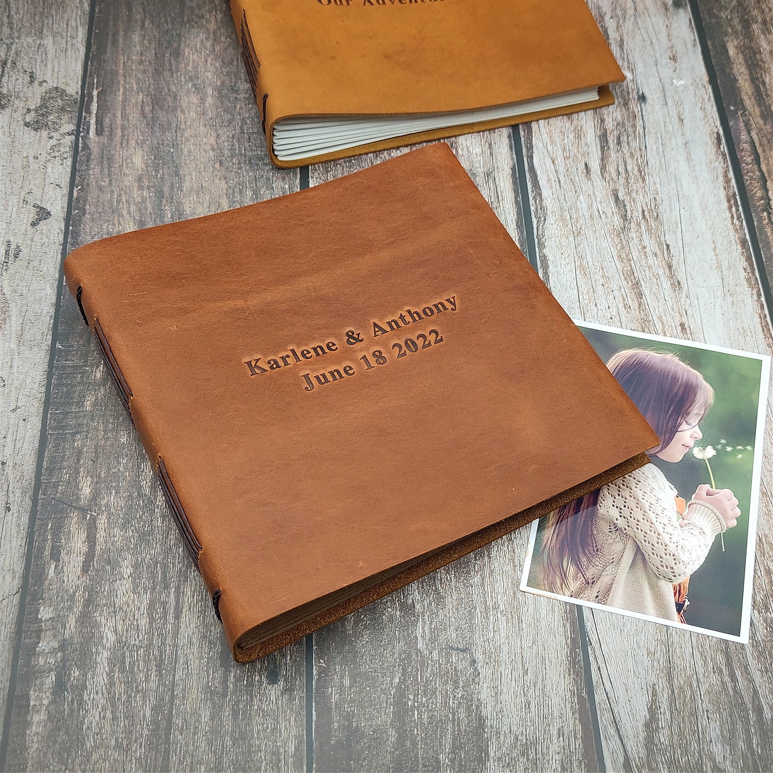 Vintage Style Photo Album Personalized Leather Wedding Album - Etsy