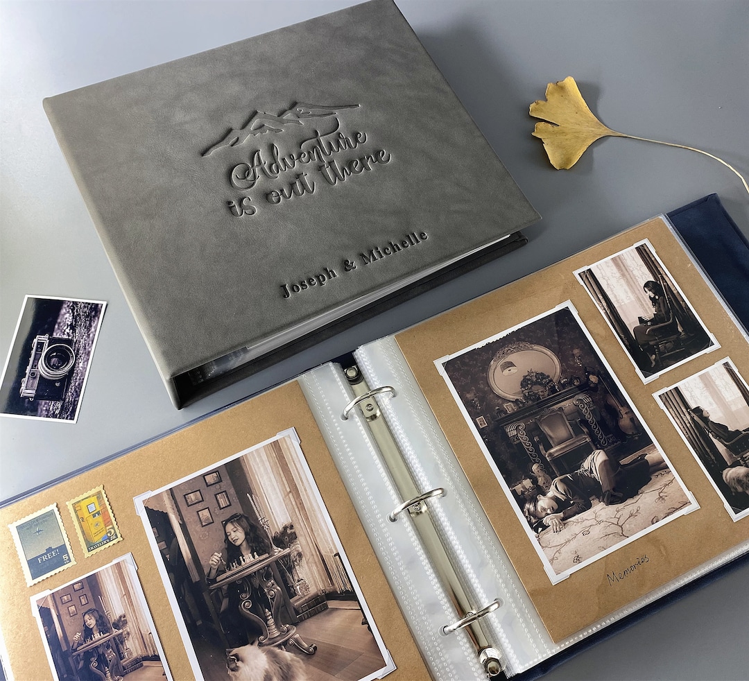 Personalized Photo Album, Scrapbook Album With Sleeves, Our Adventure ...