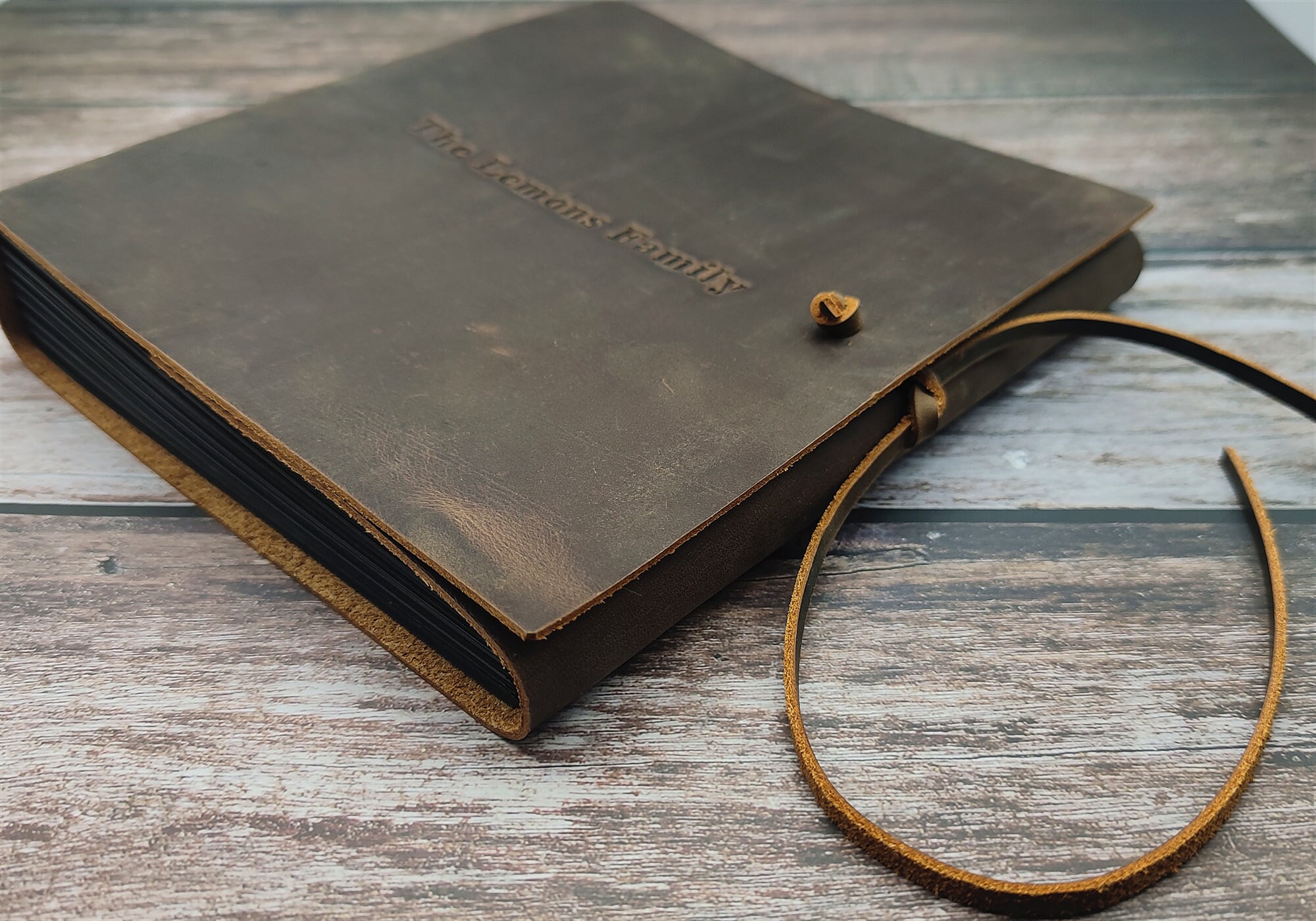 Personalized Scrapbook Album Traditional Leather Photo Album - Etsy
