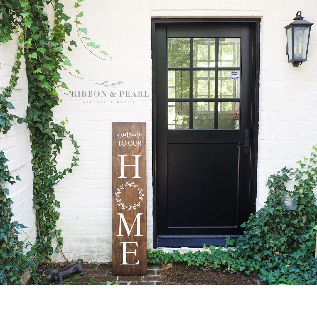 Welcome to Our HOME - Front Porch Sign - Home Signs, Wood Sign With ...