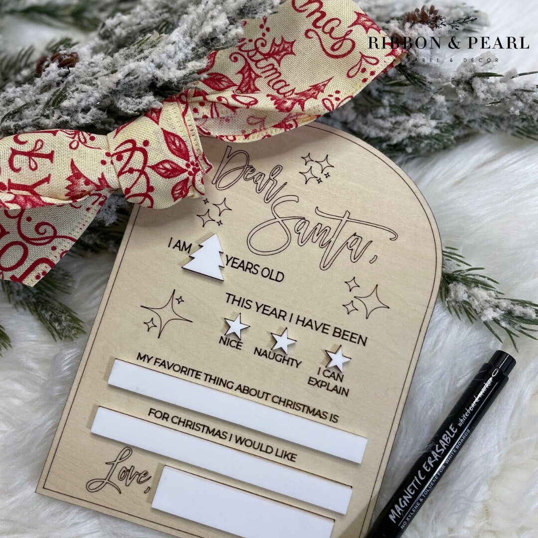 Dear Santa Letter | Hanging Letter | Christmas | Gift for Kids - Etsy